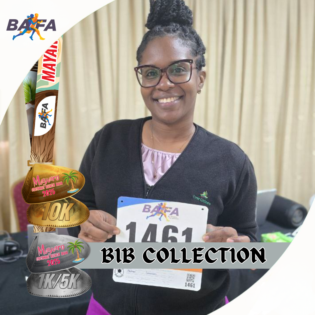 Bib Collection for the Mayaro Beach Run 1K, 5K & 10K 2025 - Bafasports.com